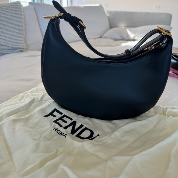 Fendi | Bags | Fendi Fendigrathy Small Black Bag | Poshmark